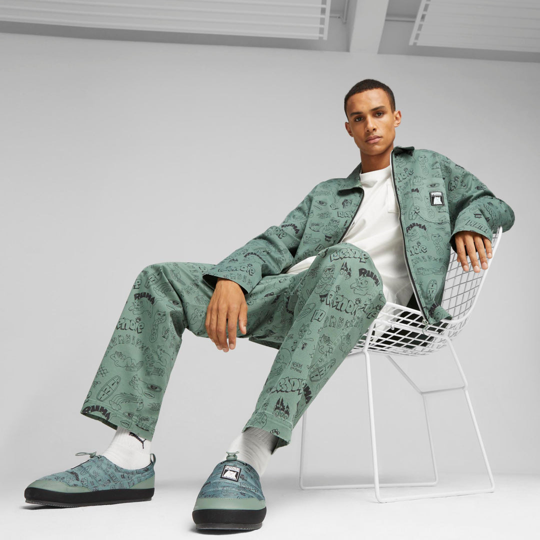 PUMA X RIPNDIP AOP Twill Pants (Eucalyptus)