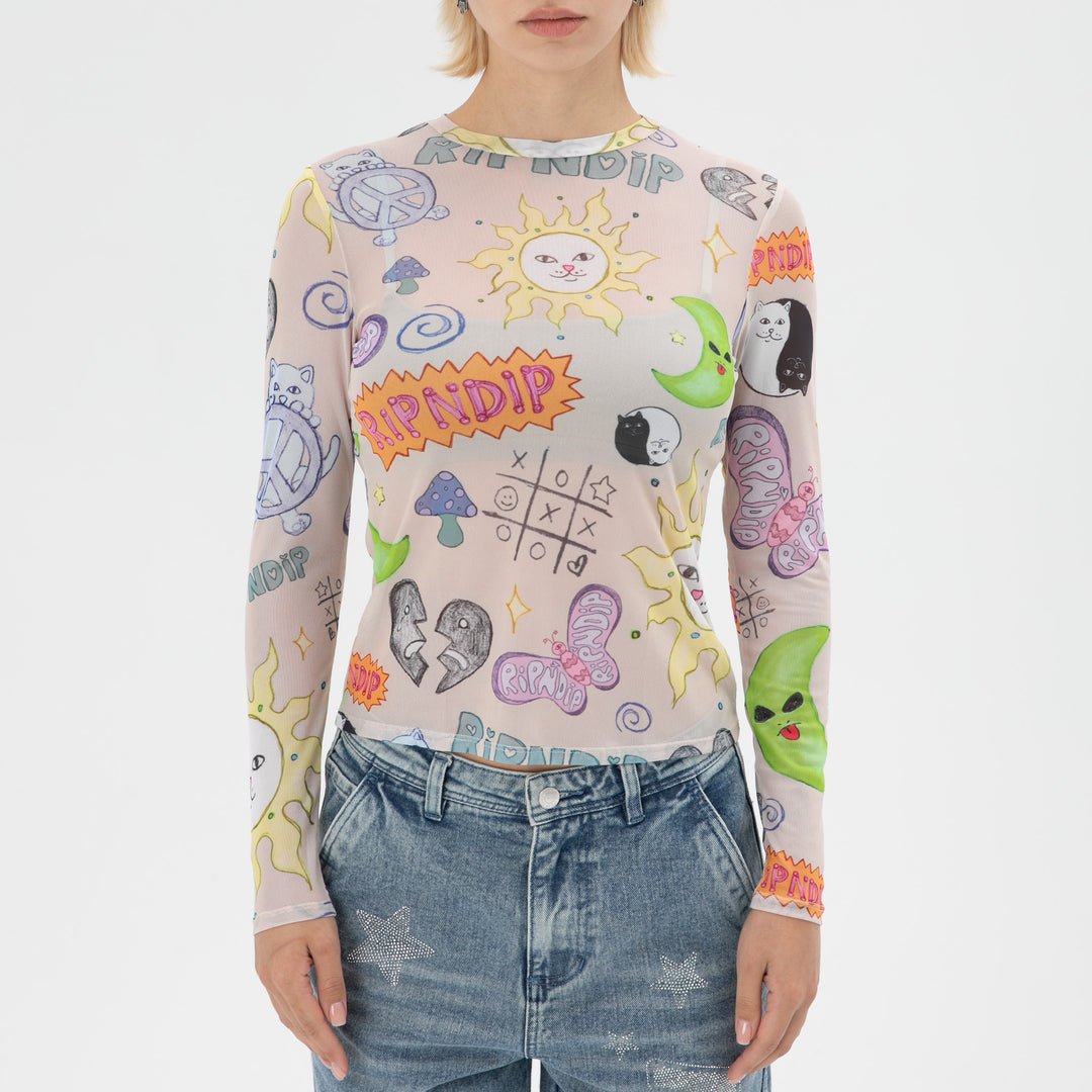Circo Loco Mesh Long Sleeve (Multi) – RIPNDIP