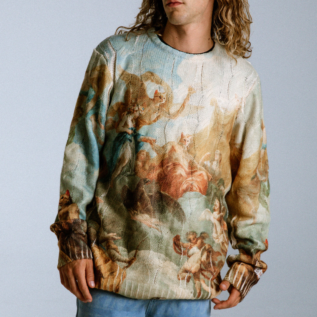 Heavens Waiting Cable Knit Sweater (Multi) – RIPNDIP