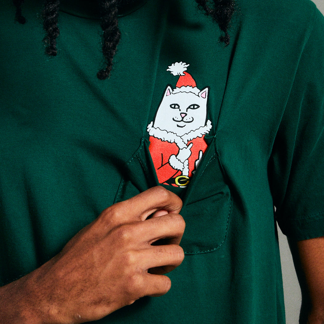 Lord Santa Pocket Tee (Hunter Green) – RIPNDIP