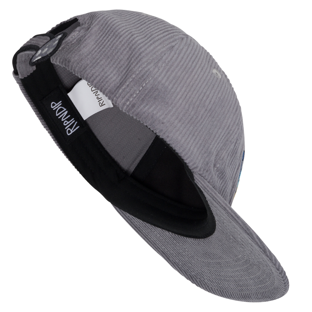 Toadstool Corduroy Velcro 6 Panel Hat (Grey) – RIPNDIP