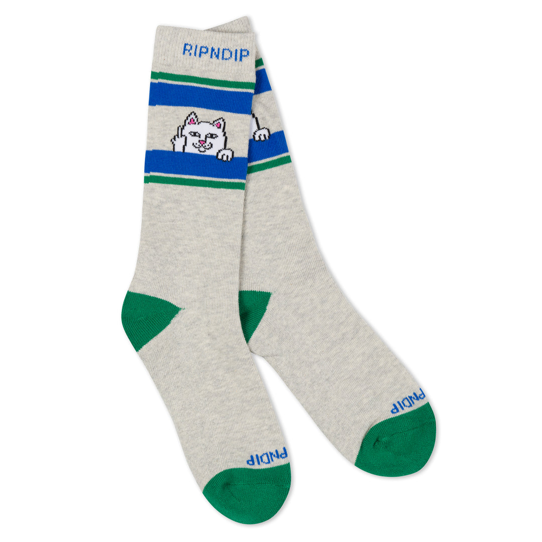 Peeking Nermal Socks (Ash Heather) – RIPNDIP