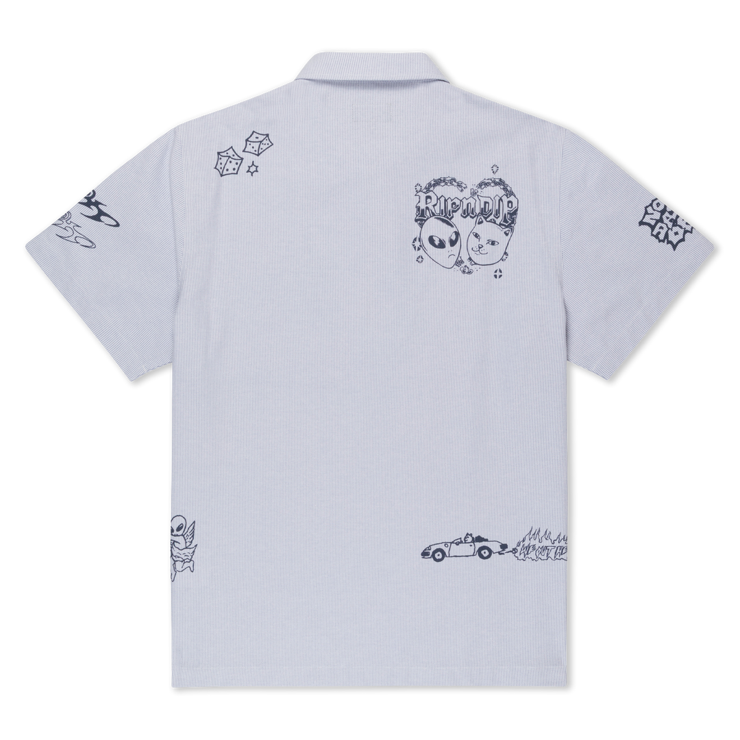 Westside Quarter Zip Shirt (Navy ) – RIPNDIP