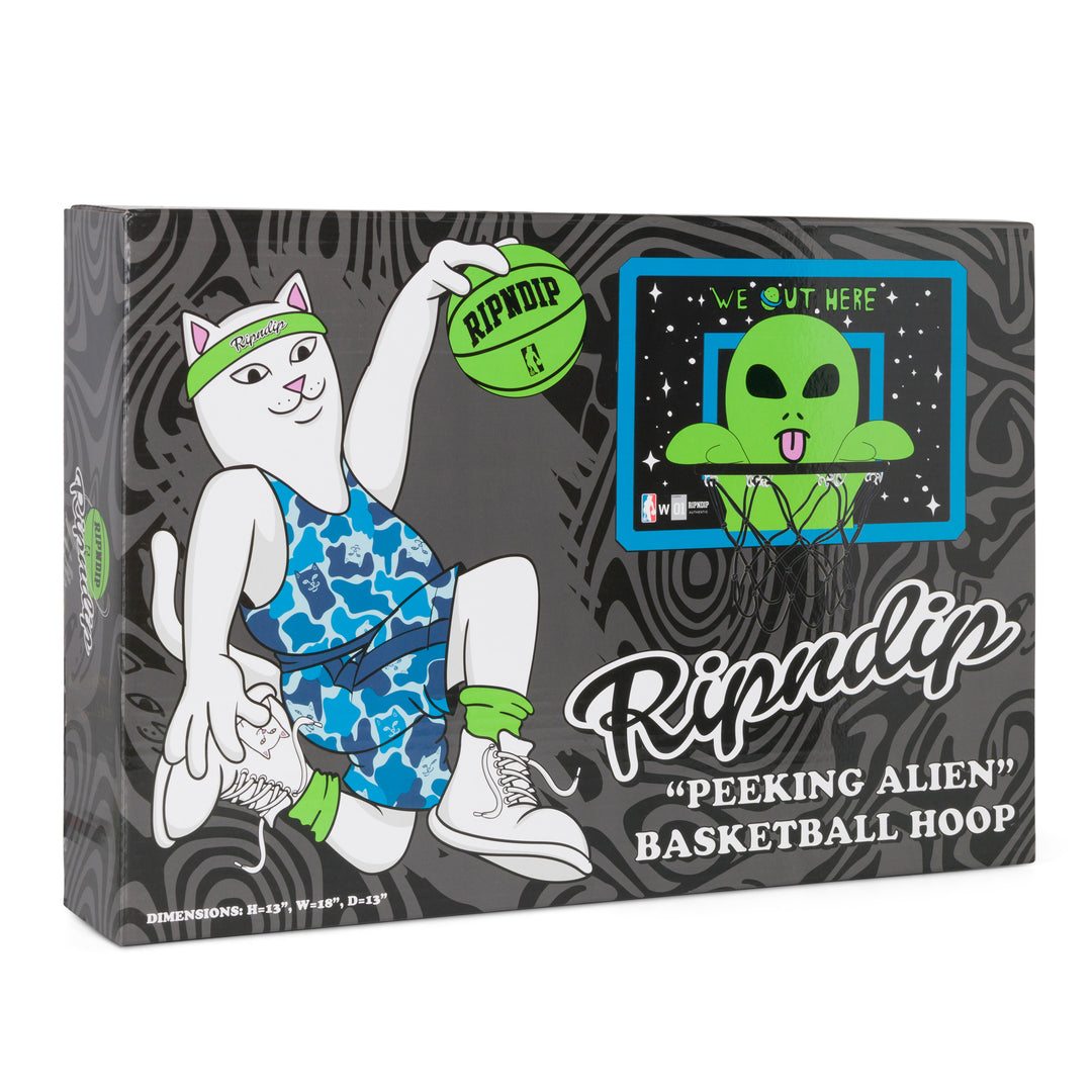 Peeking Alien Hanging Basketball Set (Black/Blue) – RIPNDIP