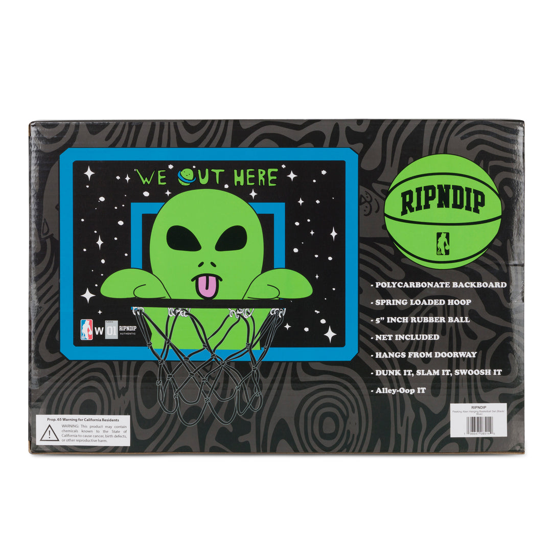 Peeking Alien Hanging Basketball Set (Black/Blue) – RIPNDIP