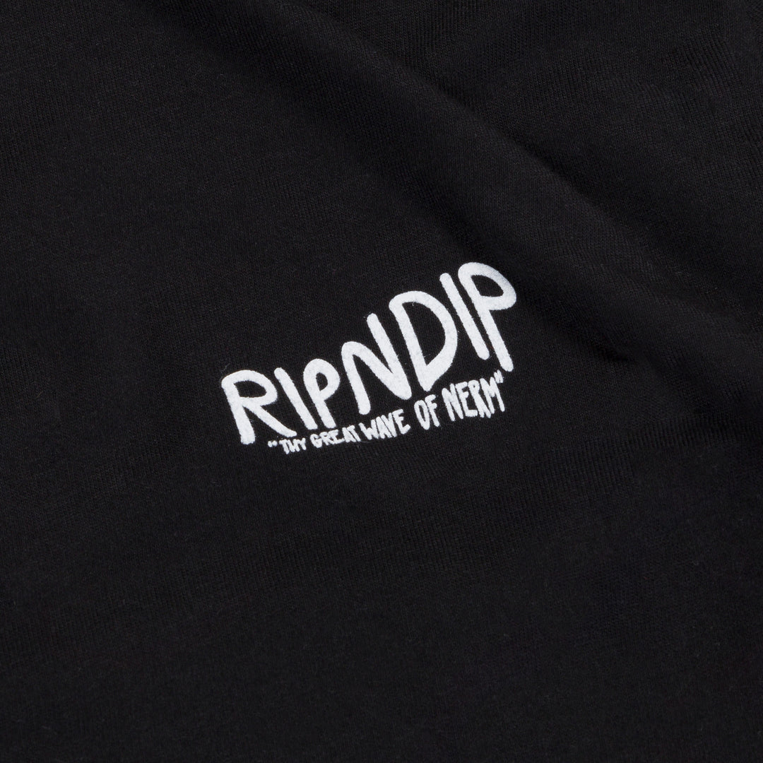 The Great Wave Of Nerm Tee (Black) – RIPNDIP