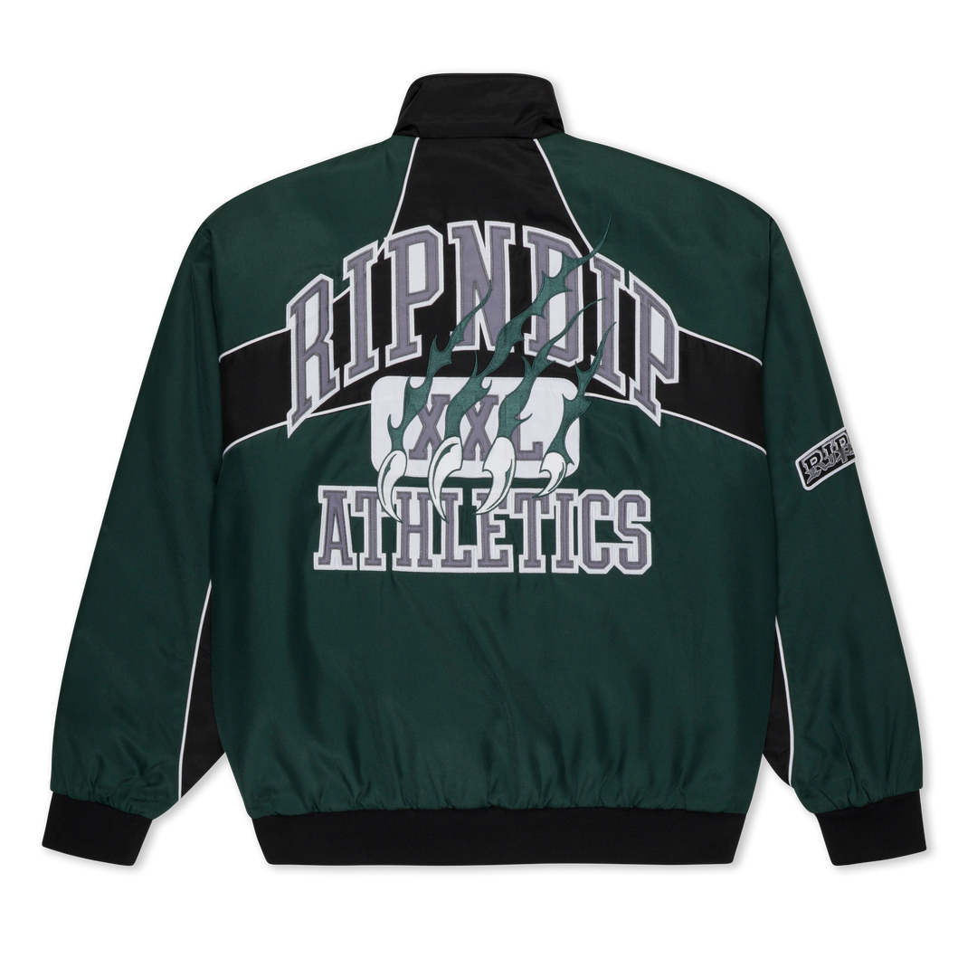 RIPNDIP Athletics Race Jacket (Hunter Green / Black)