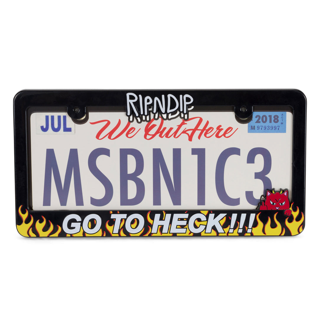 Go To Heck License Plate (Black) – RIPNDIP