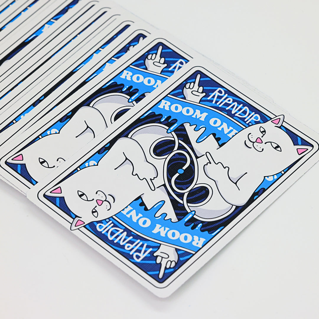 Room One x RIPNDIP Playing Cards (Blue Lord Nermal)