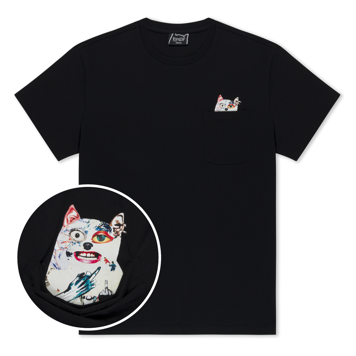 Lord Nermal Collage Pocket Tee (Black) – RIPNDIP