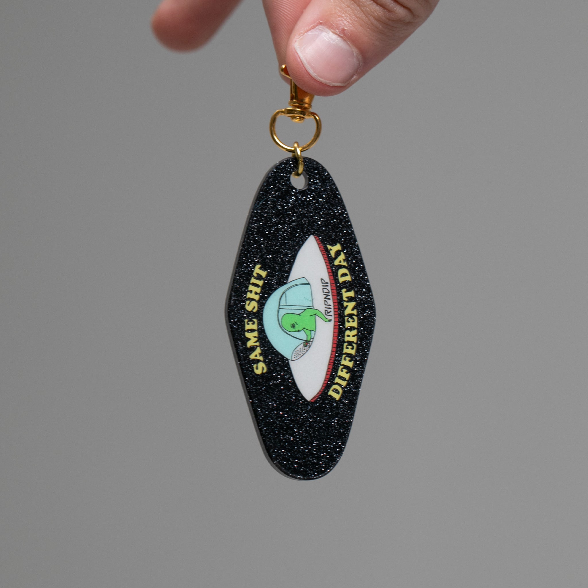 Same Shit Different Day Keychain (Black) – RIPNDIP