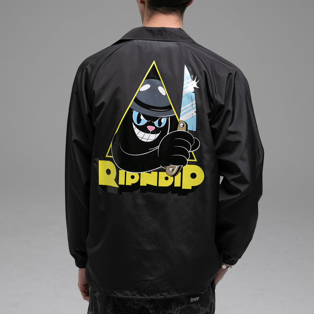 Slice And Dice Coaches Jacket (Black) – RIPNDIP