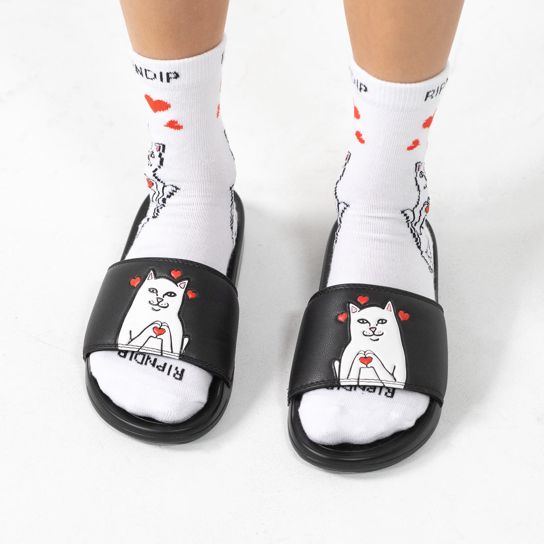 Nermal Loves Slides (Black) – RIPNDIP