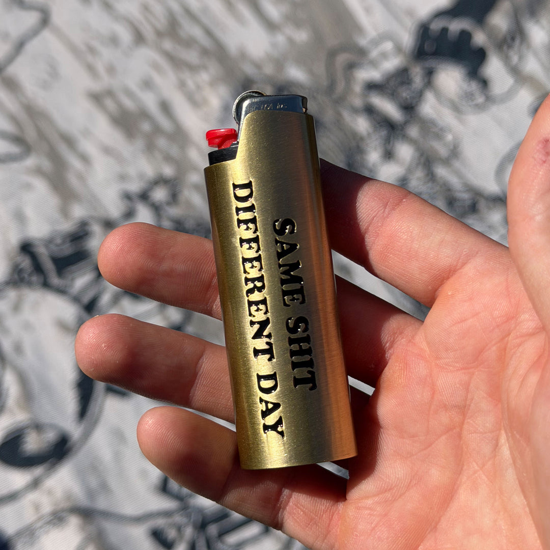Same Shit Different Day Lighter Cover (Gold) – RIPNDIP