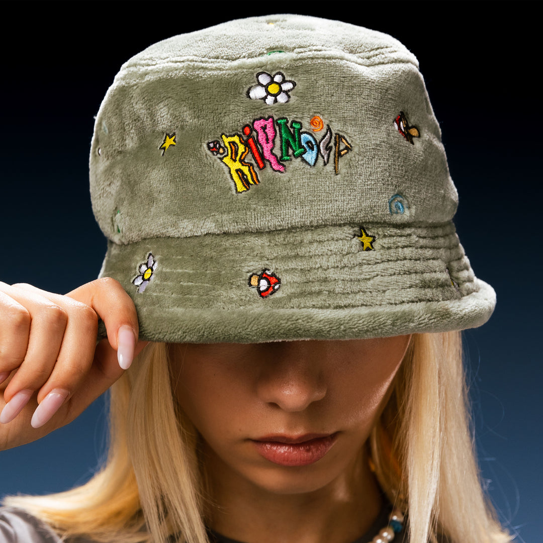 Broken Down Sherpa Bucket Hat (Light Sage) – RIPNDIP