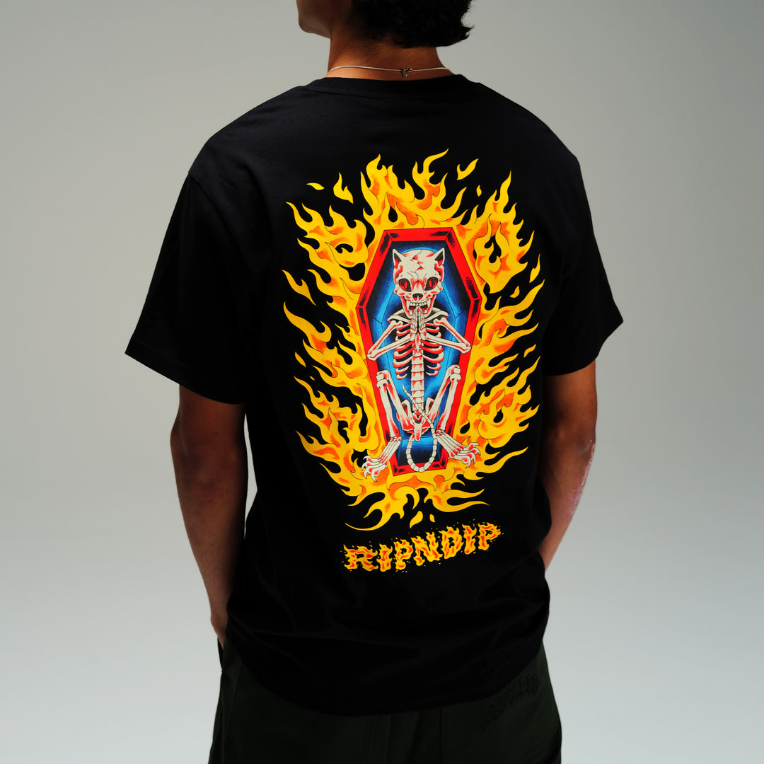 Burn In Heck Tee (Black) – RIPNDIP