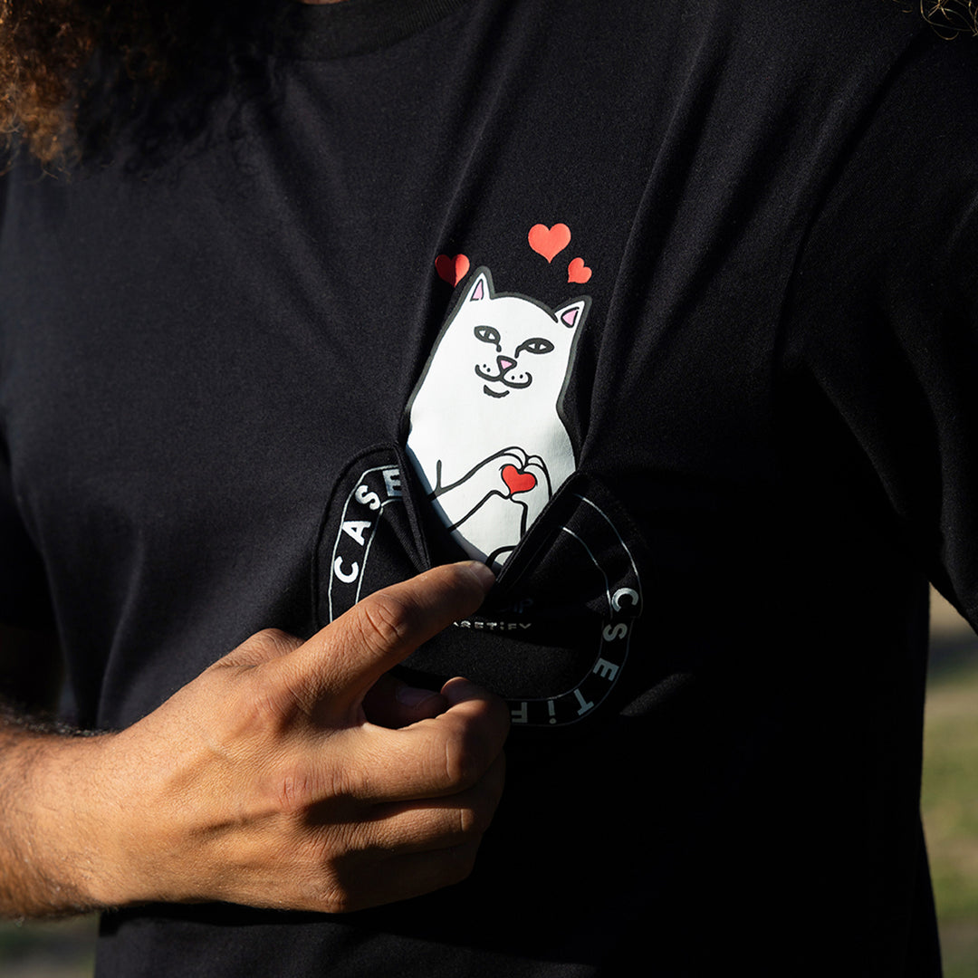 Casetify x Ripndip Nermal Loves Pocket Tee (Black) – RIPNDIP