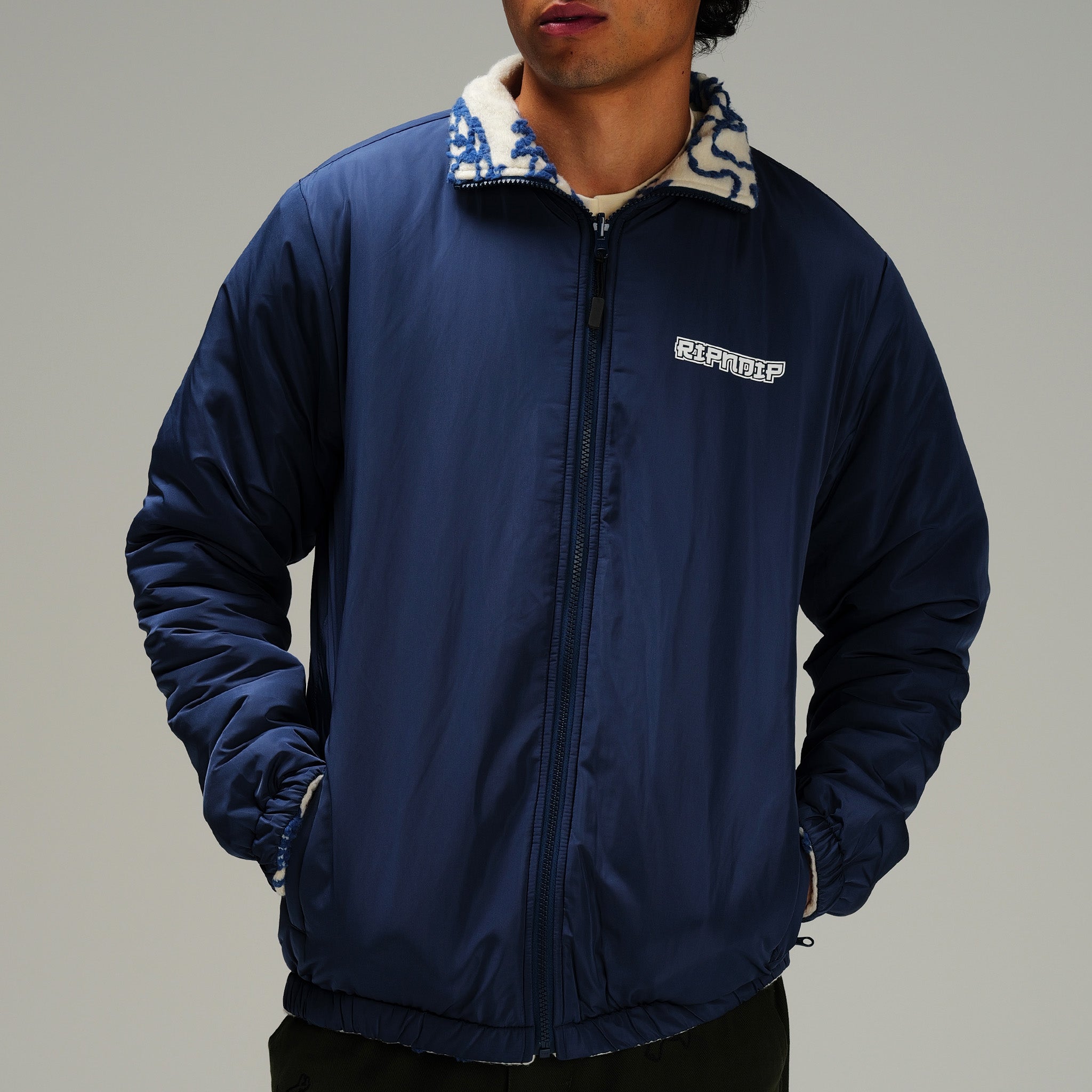 Haku Reversible Jacket (Off White/Navy) – RIPNDIP