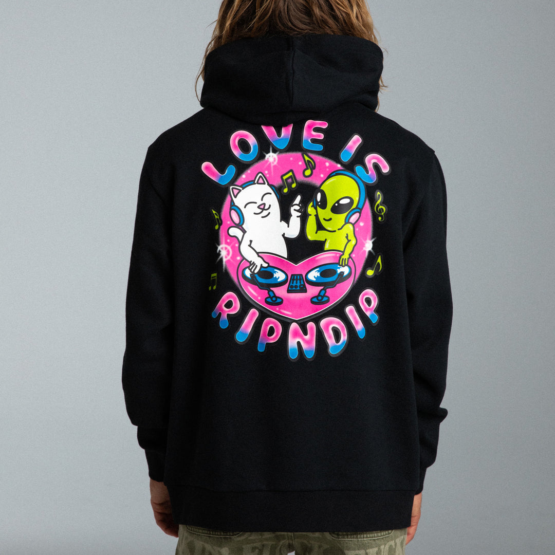Love Is Ripndip Hoodie (Black) – RIPNDIP