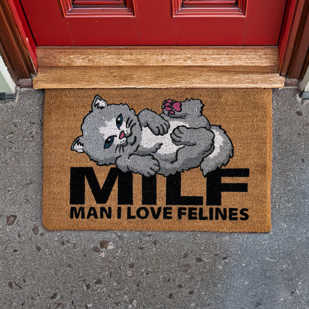 Man I Love Felines Rug (Brown) – RIPNDIP