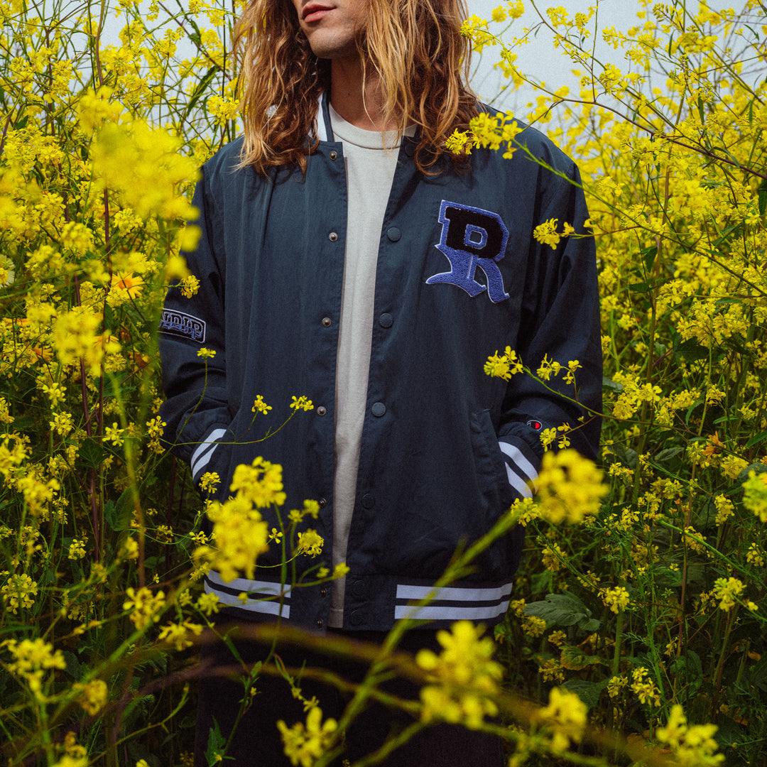 Ripndip Athletics Stadium Jacket (Navy) – RIPNDIP