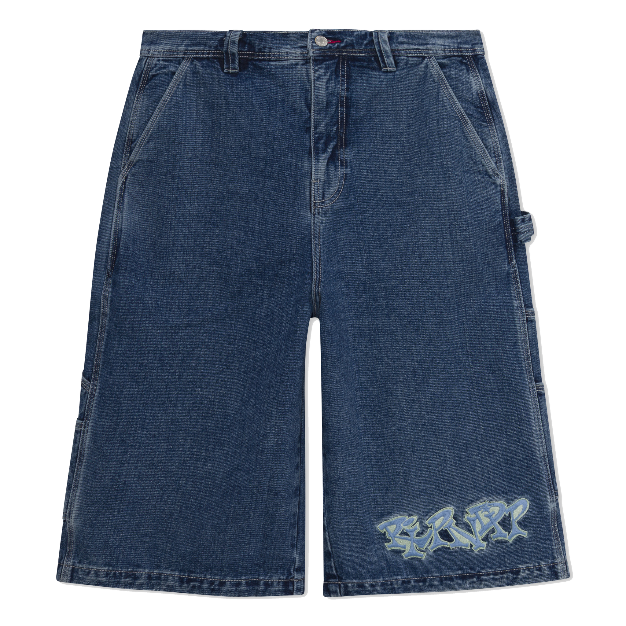 Ace Ultra Wide Leg Shorts (Medium Wash) – RIPNDIP