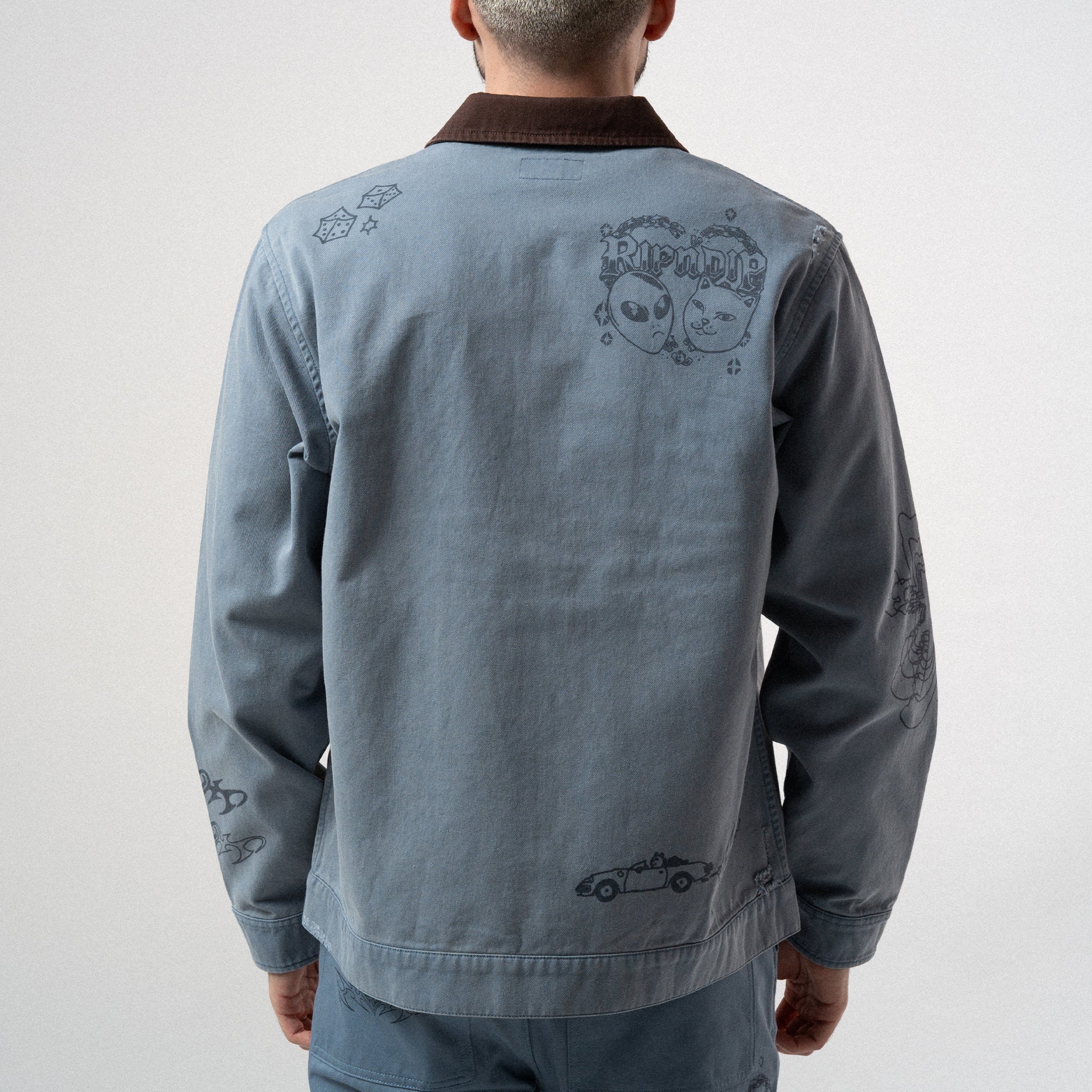 Westside Zip Up Work Jacket (Slate) – RIPNDIP