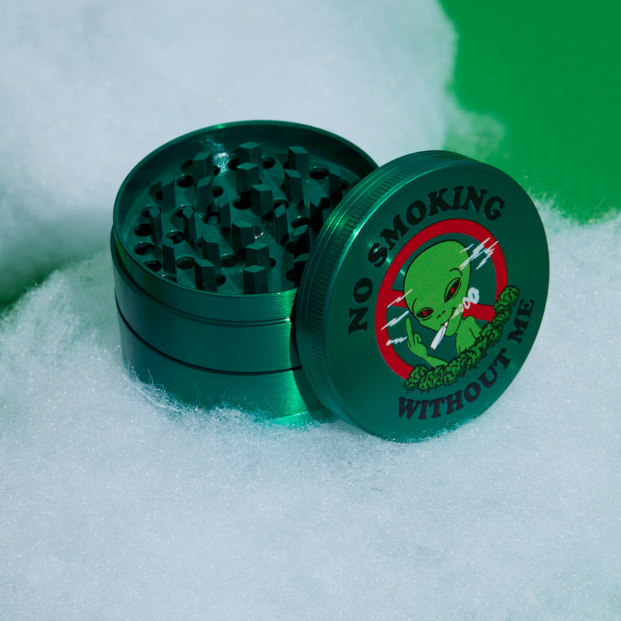We Out Here No Smoking Grinder (Green) – RIPNDIP