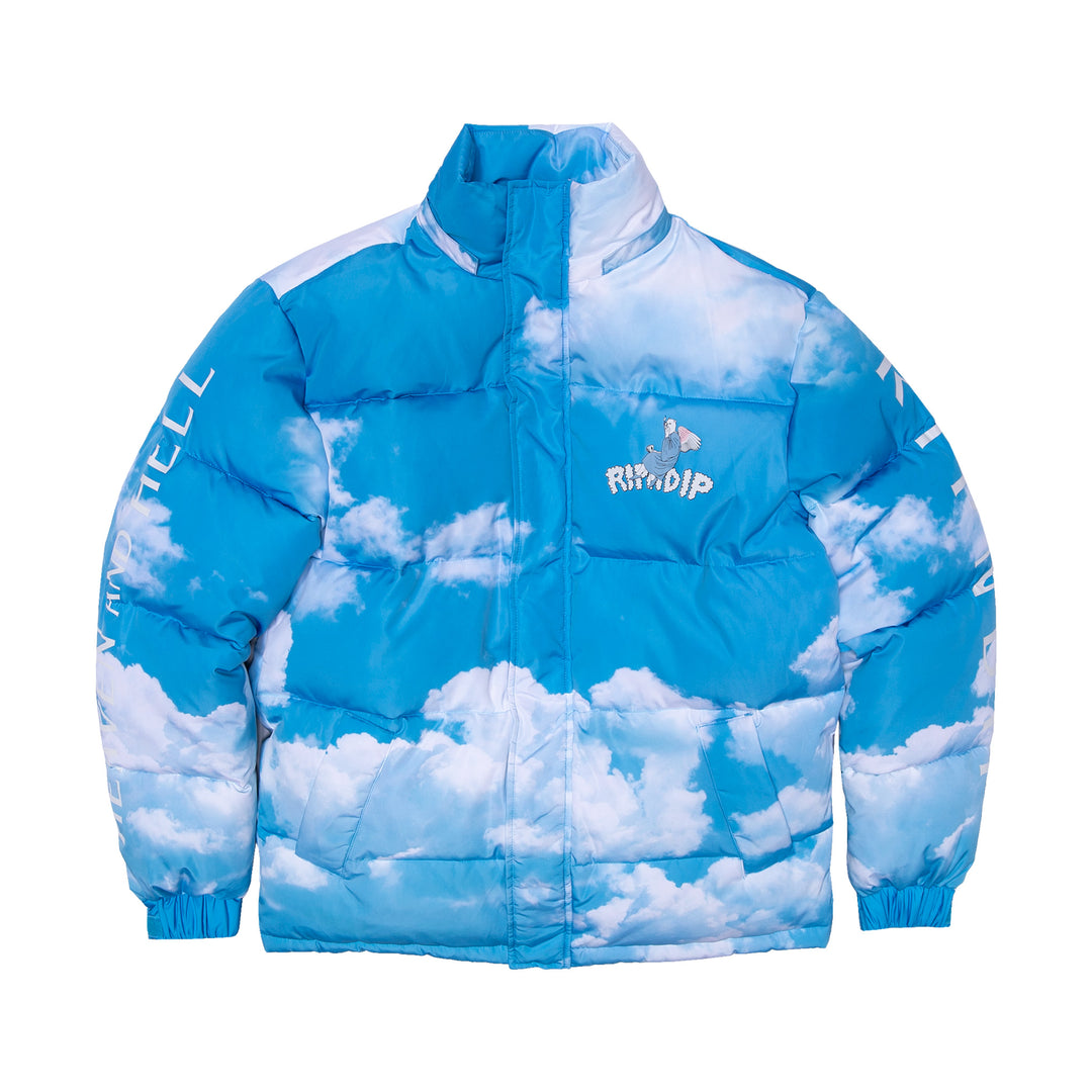 Heaven And Hell Puffer Jacket (Blue) – RIPNDIP