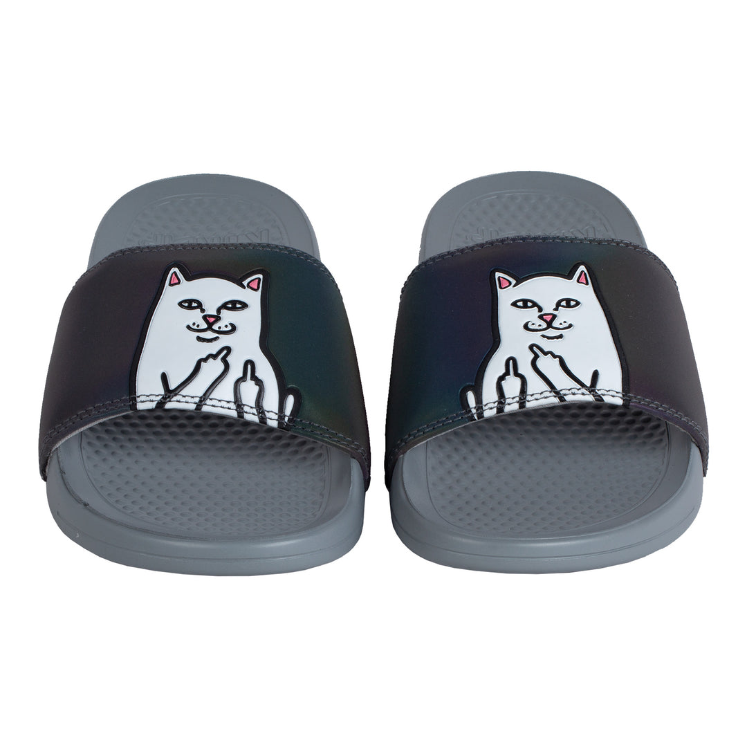 Ripndip - Lord Nermal Slides (Black Iridescent) – RIPNDIP