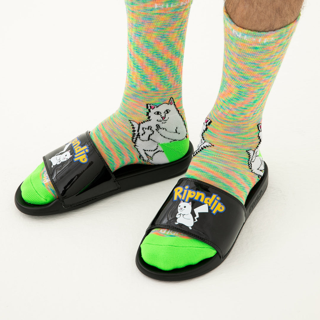 Ripndip - Catch Em All Slides (Black) – RIPNDIP