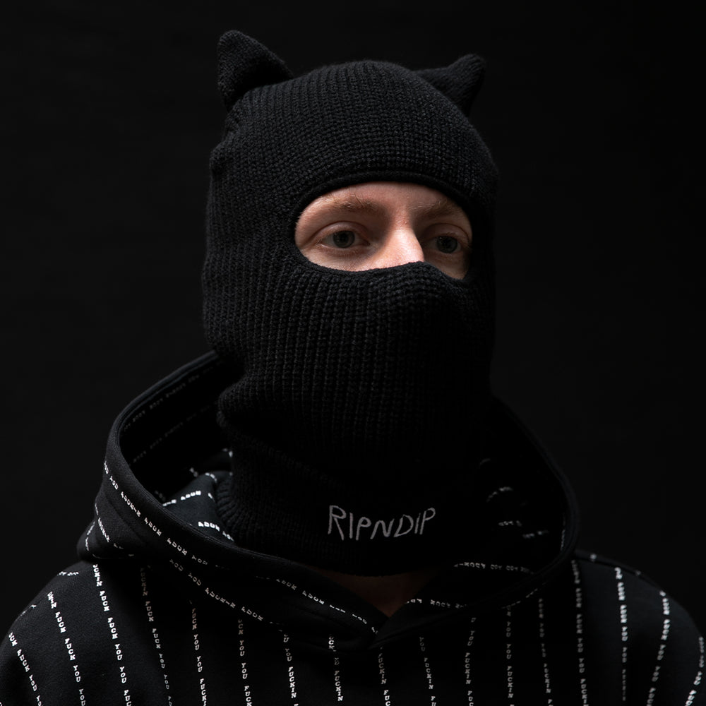 Jermal Ears Ribbed Balaclava (Black) – RIPNDIP